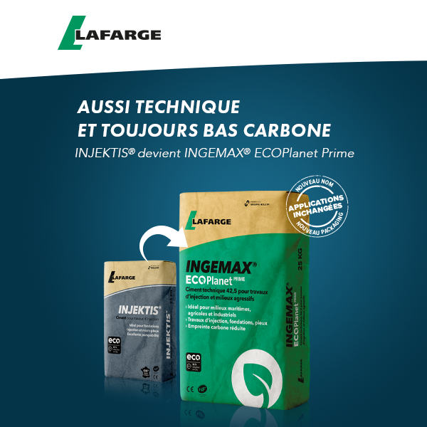 Produits & Matériels - Avec INGEMAX ECOPlanet Prime, le ciment ...